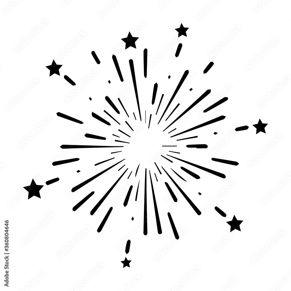 Explosion Clipart Black And White