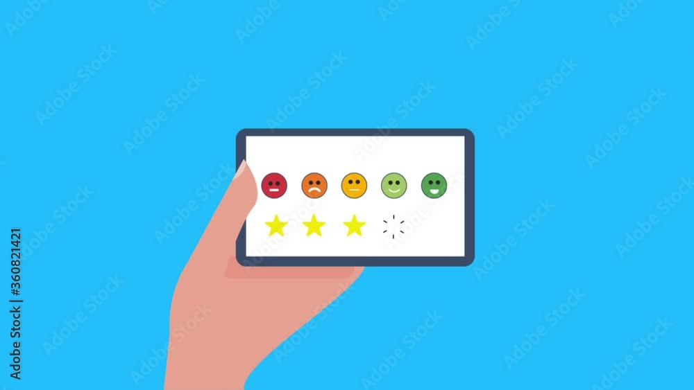 Customer experience survey concept. Customer giving feedback on ...