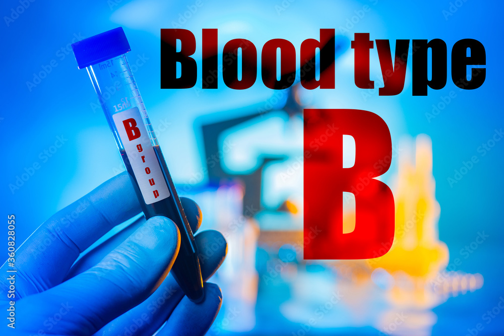 Fotka „Blood type B. Concept - search for a person with a suitable ...