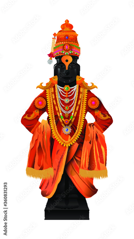Vector of Indian god vitthal Stock Vector | Adobe Stock