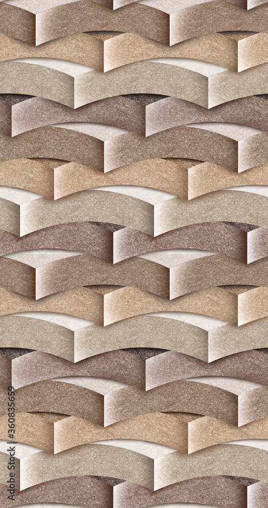 3D stone wall Background,Brown Granite Wallpaper, 3D Decorative wave of ...