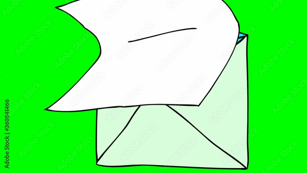 CARTOON STYLE ENVELOPE, Hand drawn animated envelope.You can add name ...