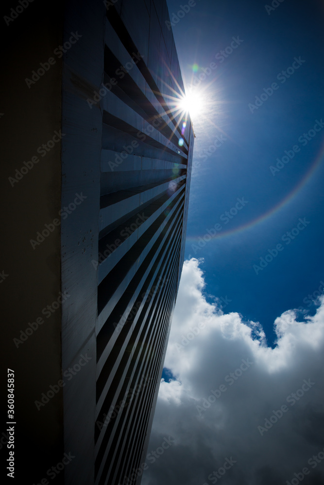 Amazing natural phenomena. Sun halo in Thailand or the sun with a ...