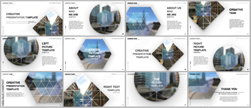 Presentation design vector templates, multipurpose template for ...