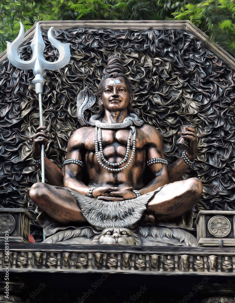 Indian god shankar statue of copper Stock-Foto | Adobe Stock