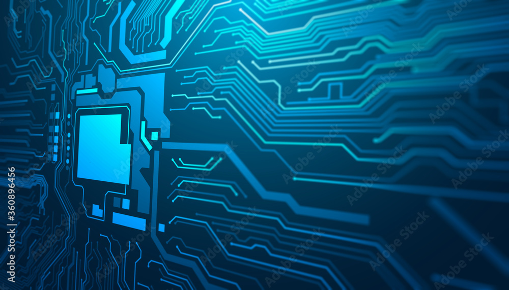 sfondo, processore, cpu, informatica, digitale Stock Illustration ...