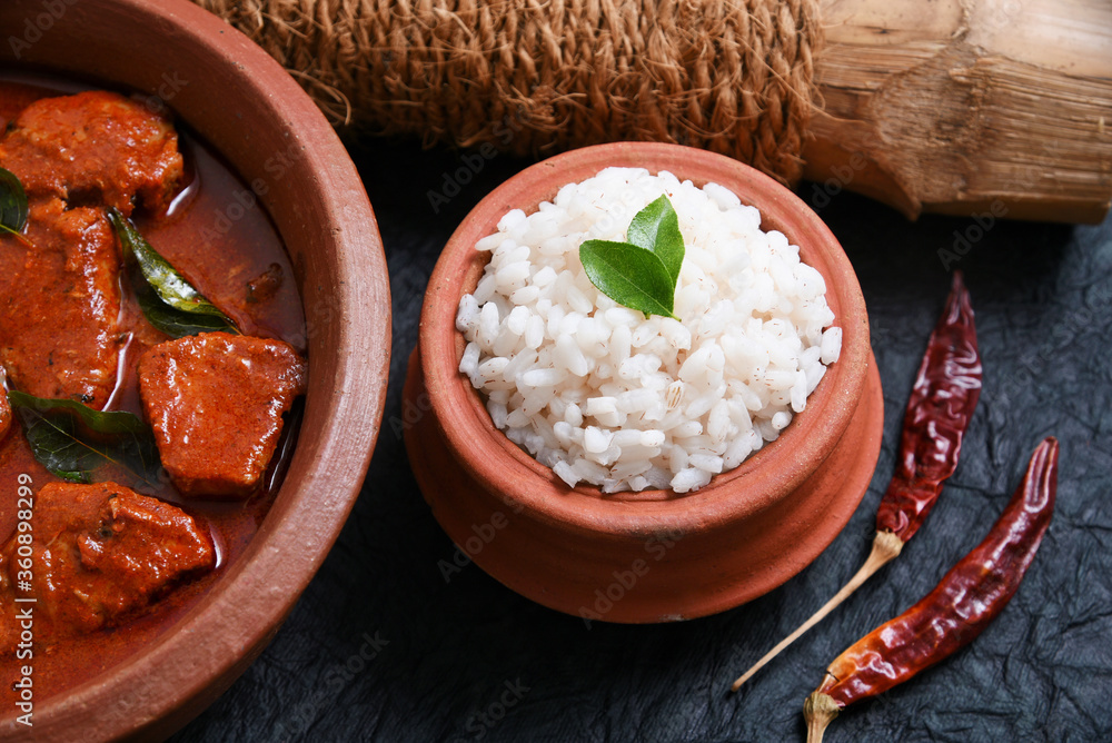 Kerala red fish curry is a hot and spicy seafood cuisine masala gravy ...