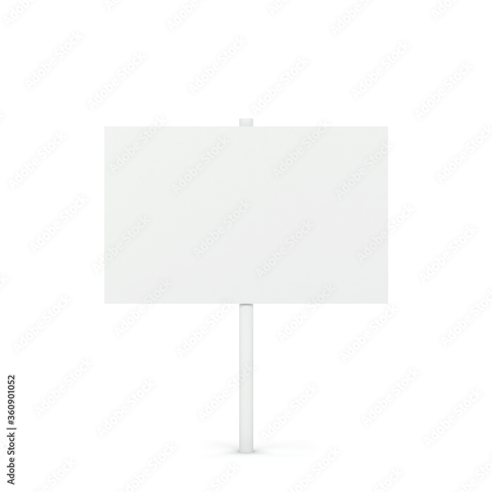 Blank white placard mockup Stock Illustration | Adobe Stock