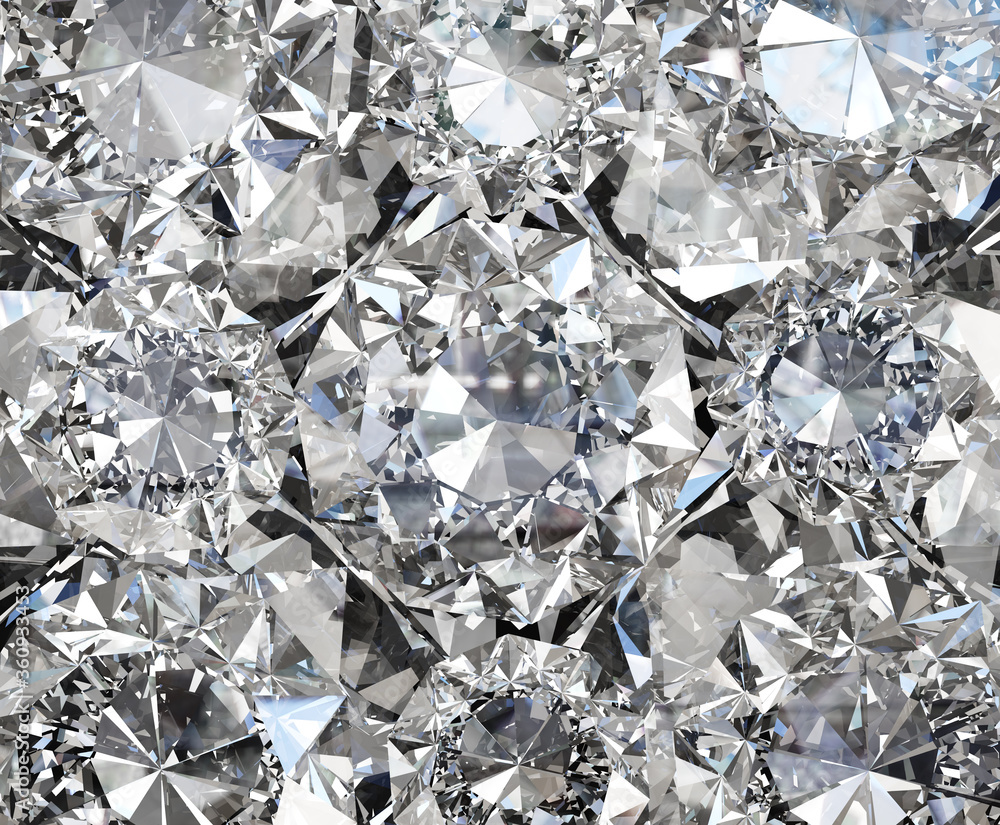 Diamond texture close-up and kaleidoscope. Stock Illustration | Adobe Stock