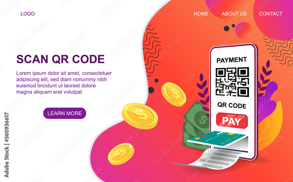 Diverse payment methods - Scan or Code with a mobile phone with payment ...