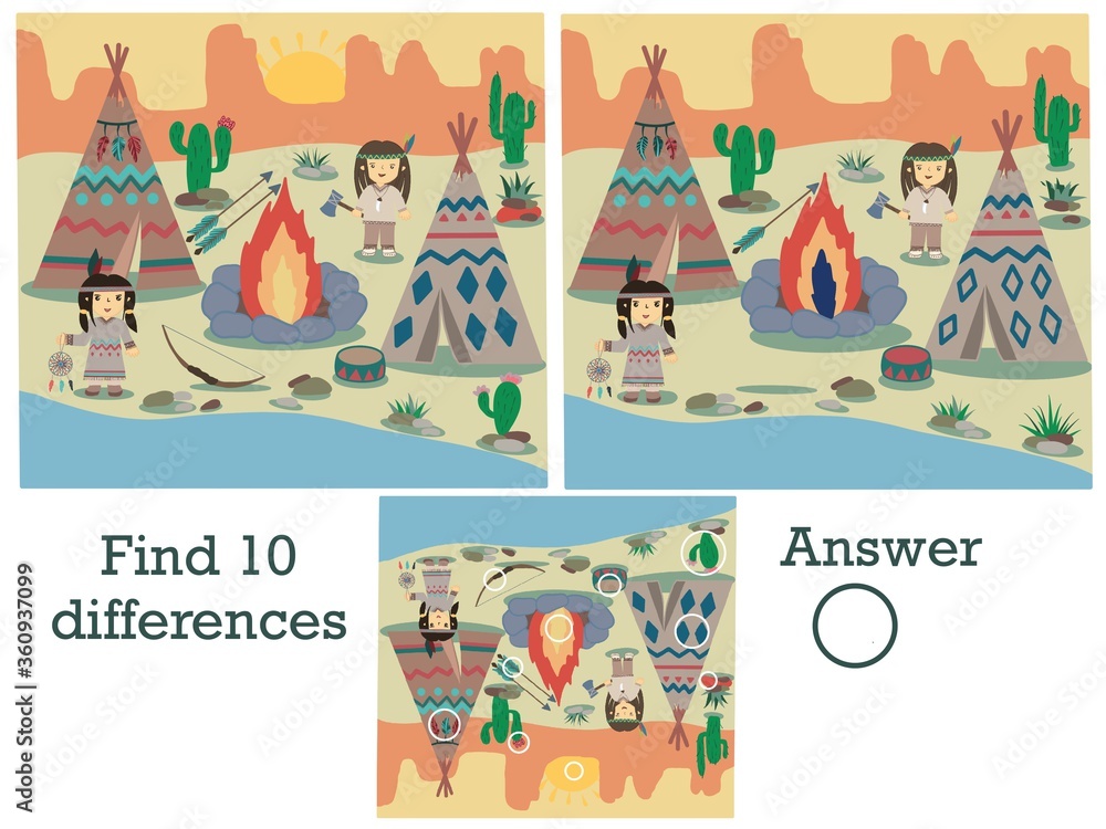 Find the differences. Find 10 differences. Logical game Stock ...