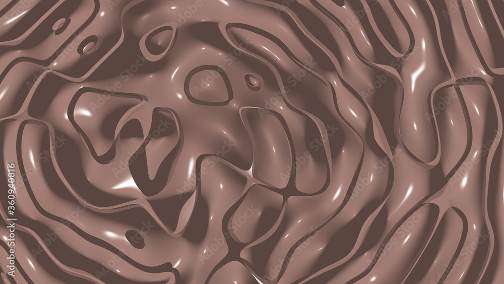 Uniform 3D abstract background of simple patterns of BOLE color with ...