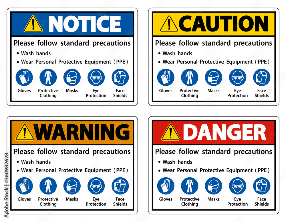 Please follow standard precautions ,Wash hands,Wear Personal Protective ...