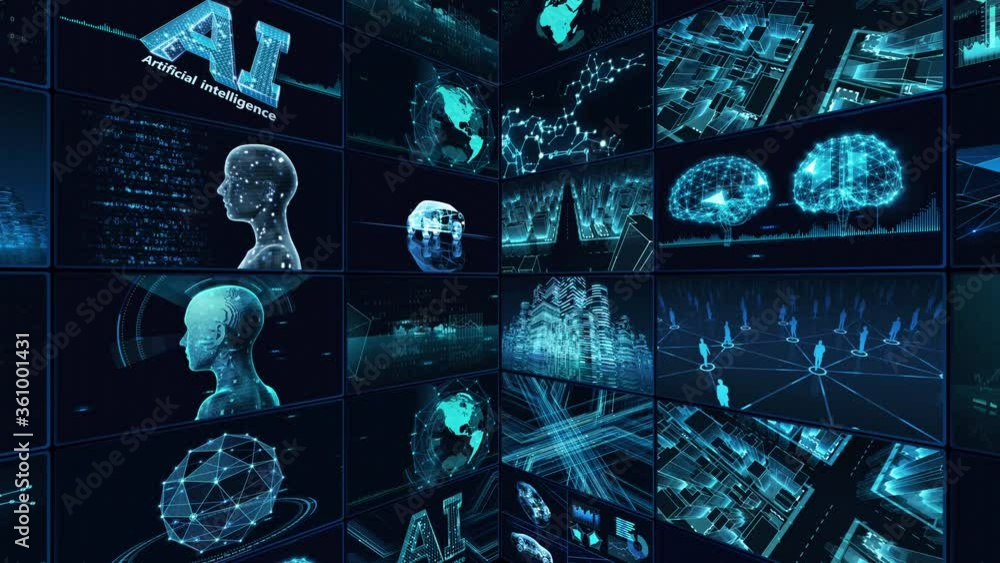 Digital Network Technology AI artificial intelligence data concepts ...