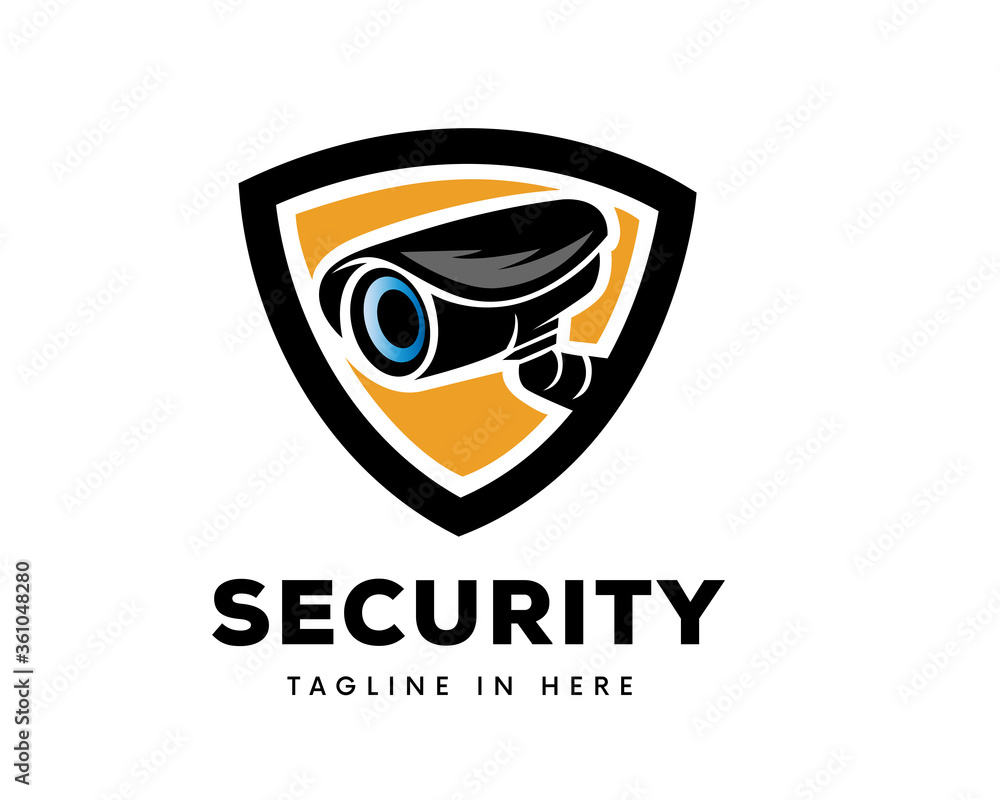 Security camera protection logo symbol design illustration Stock Vector ...