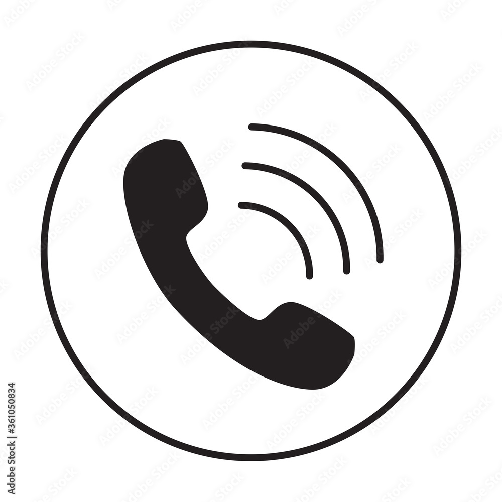 Vecteur Stock Phone call icon vector isolated on white background. Call ... Vecteur Stock Phone call icon vector isolated on white background. Call ...