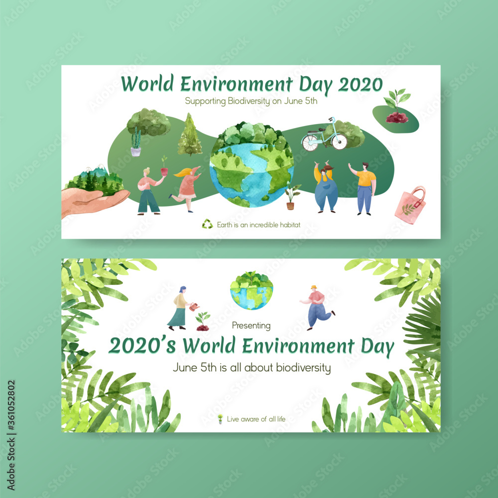 Billboard template design for World Environment Day.Save Earth Planet ...