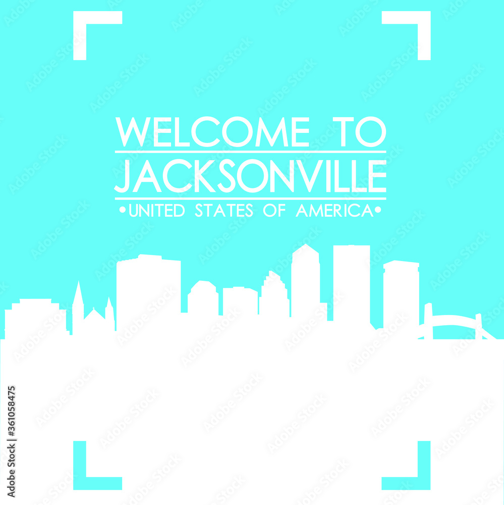 Welcome to Jacksonville Skyline City Flyer Design Vector art. Stock ...
