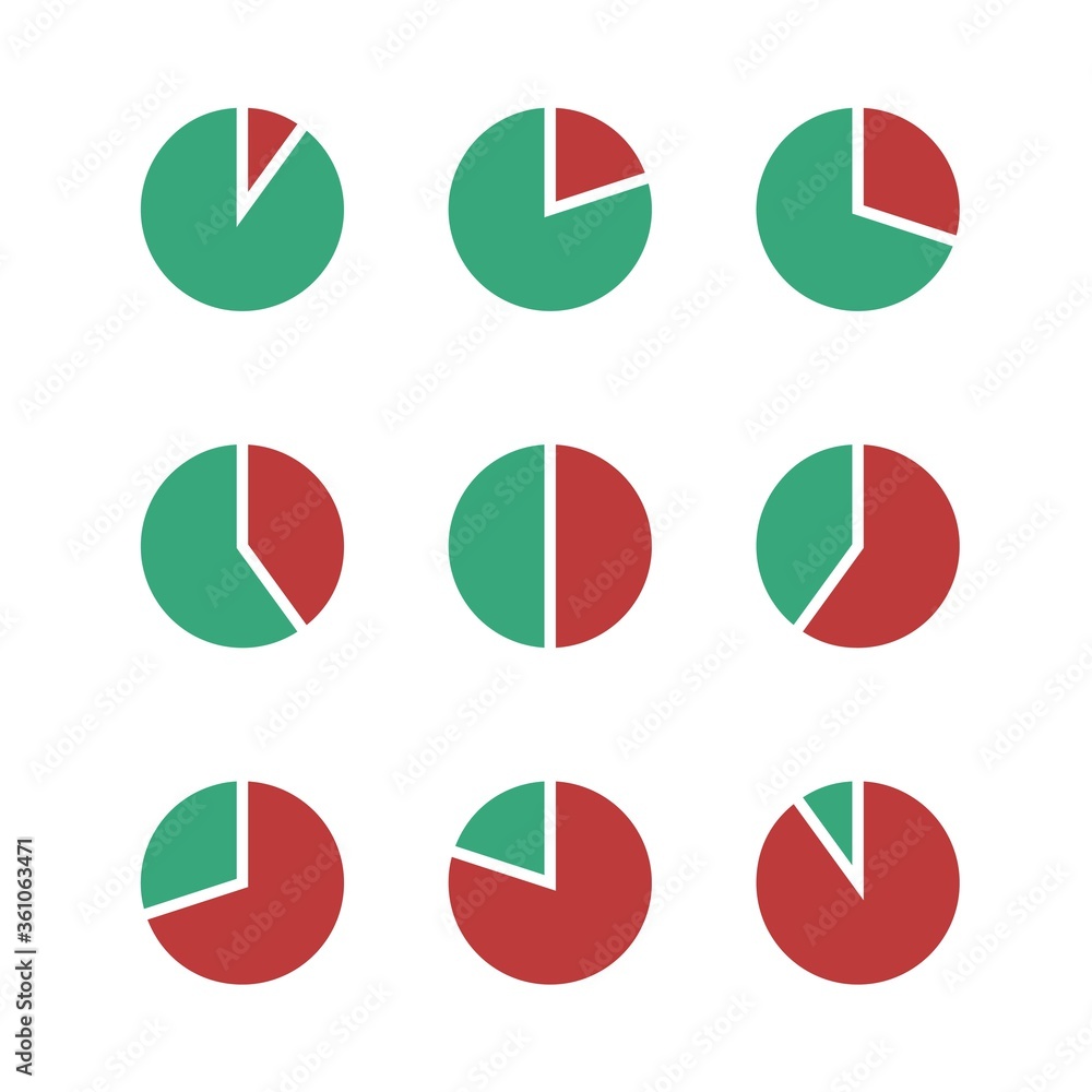 Set Of Pie Charts Percentage Pie Graph Diagram Circle Round Chart set-of-pie-charts-percentage-pie-graph-diagram-circle-round-chart