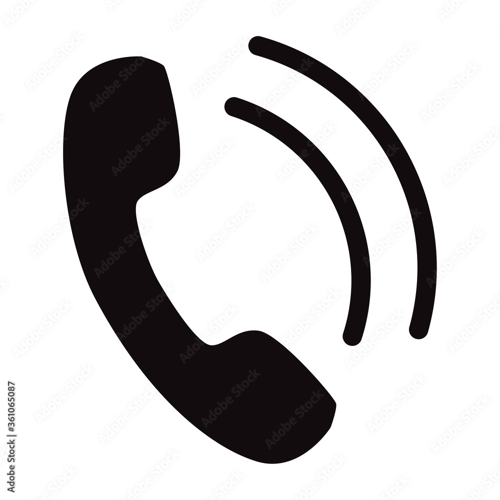 Phone call icon vector isolated on white background. Call icon in a ...
