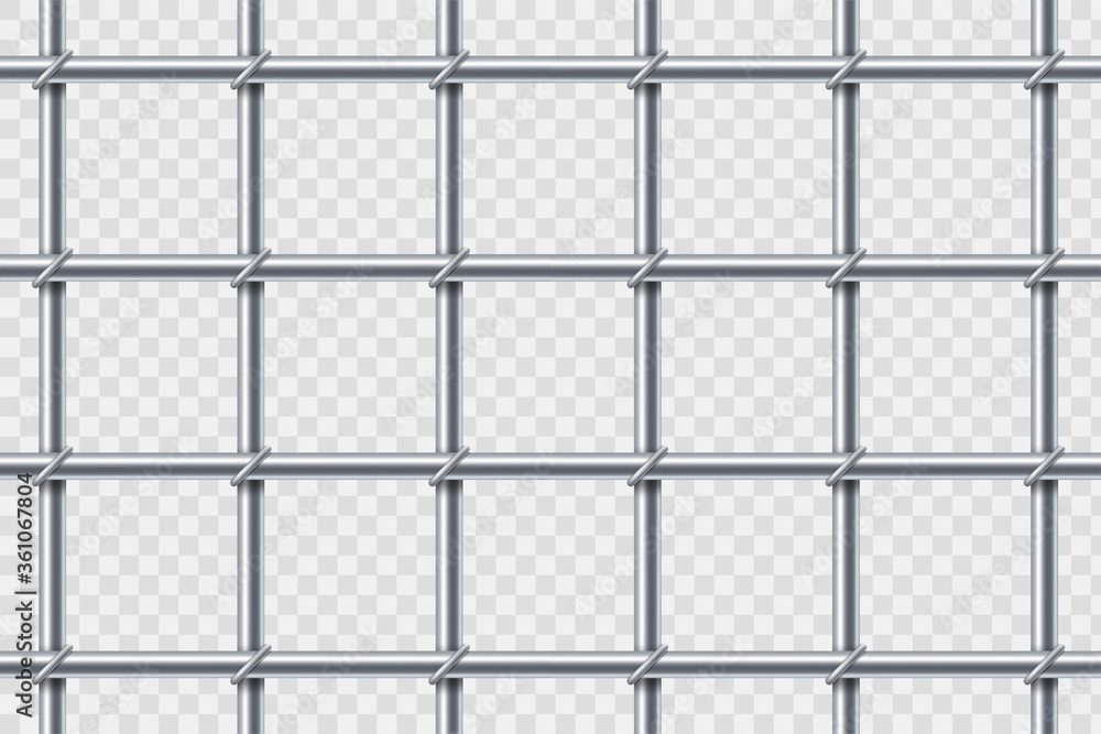 Metal prison cell bars. Template isolated on a transparent background ...