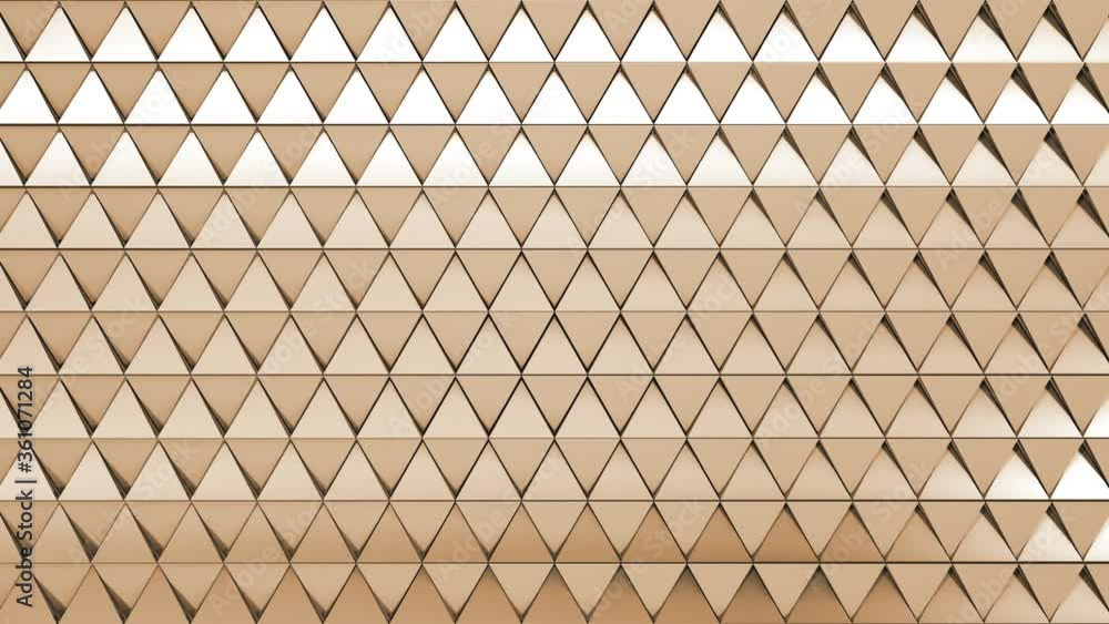 Abstract Gold Metallic Triangle Polygon Wall. Gold gradient Tri Polygon ...