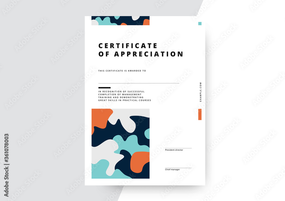 Certificate of appreciation template design. Elegant business diploma ...
