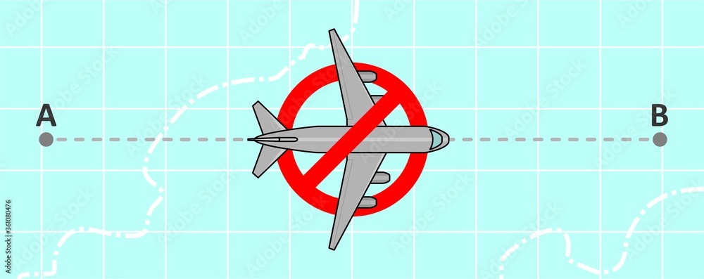 suspension, stop of flight communication, flights. Closing the borders ...