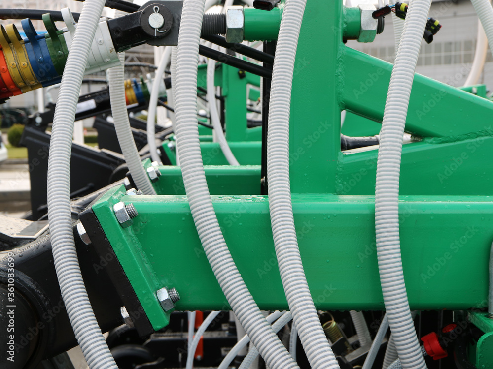 Parts and components of agricultural machines. Plough. Harrow ...