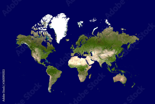 World map with countries borders. Satellite view design Stock ...