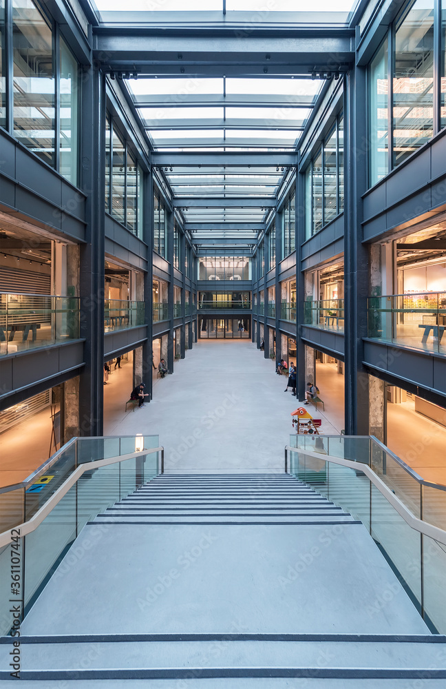 Hong Kong, China - November 08, 2019 : The interior view of shopping ...