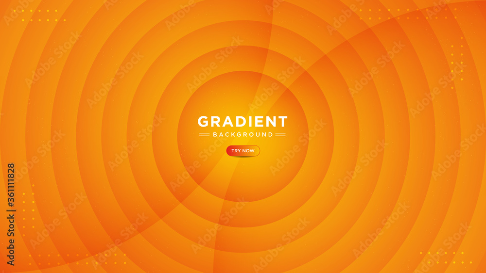 Abstract orange circle background. Trendy simple fluid color gradient ...