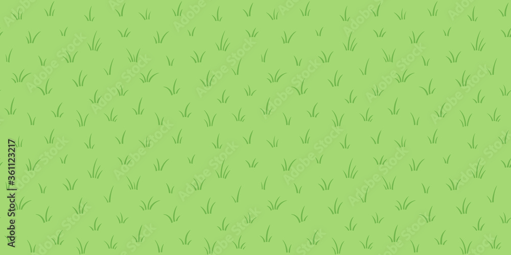 Green grass, herb seamless repeat vector background. Tufts, doodle ...