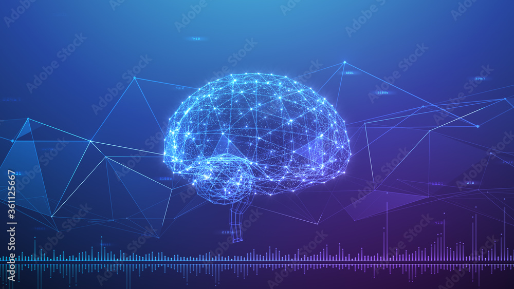 AI artificial intelligence digital network computer technology 3D ...