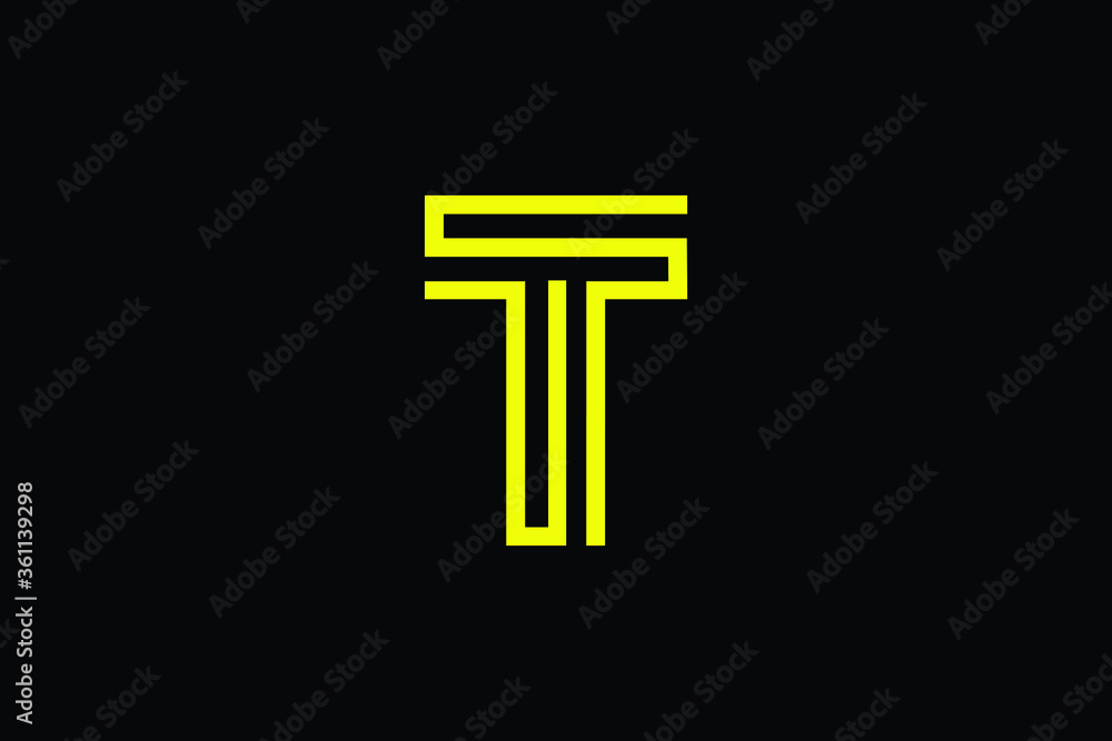 Professional Innovative Initial T logo and TT logo. Letter T TT Minimal ...