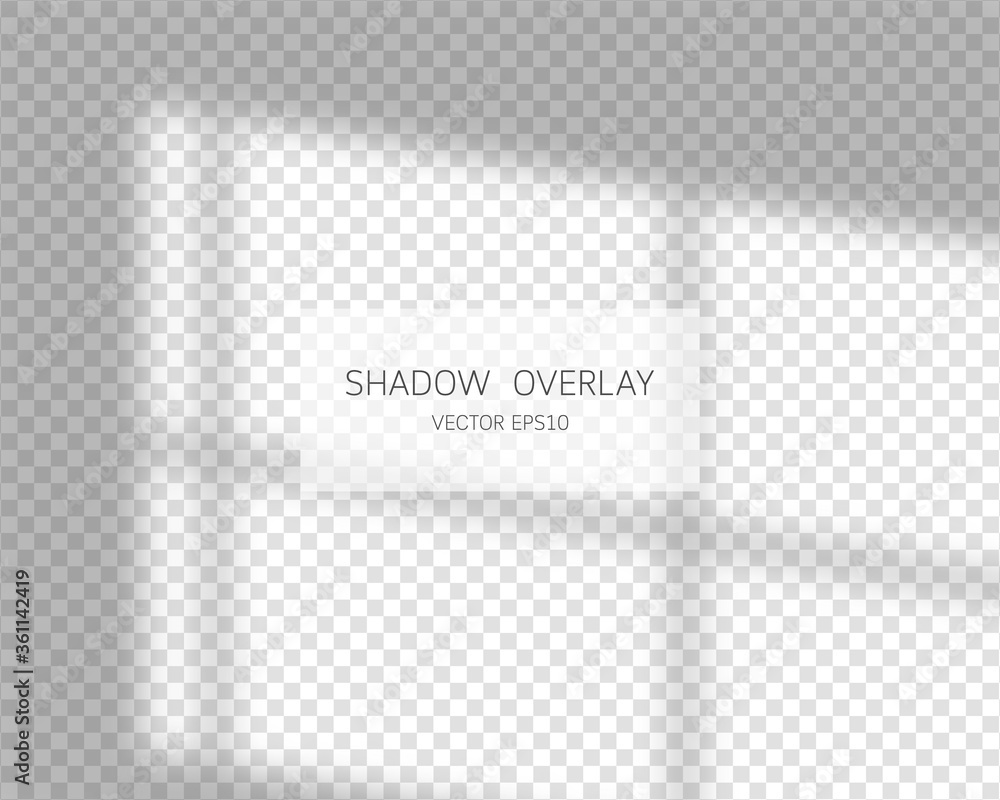 Shadow overlay effect. Natural shadows from window isolated on ...