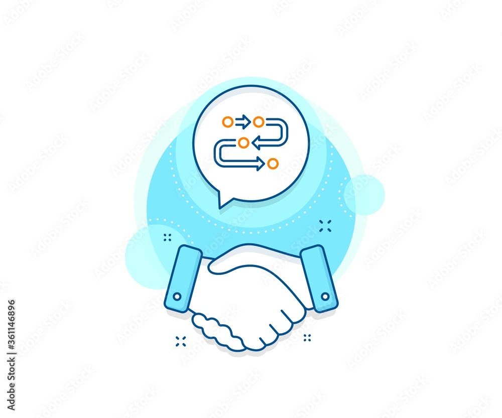 Vetor do Stock: Development process sign. Handshake deal complex icon ...