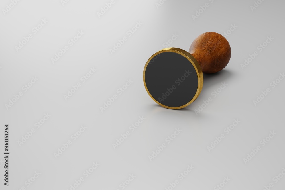 Round Shape Rubber Stamp Mockup 3d illustration Stock Photo | Adobe Stock