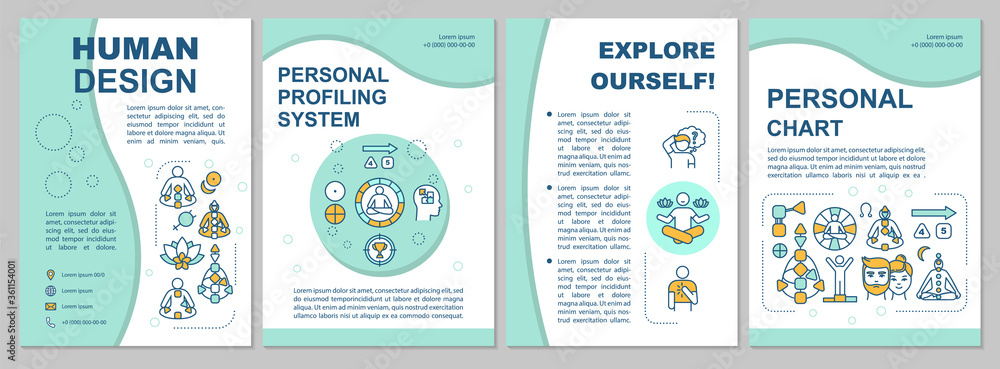Human design system brochure template. Self understanding practice ...