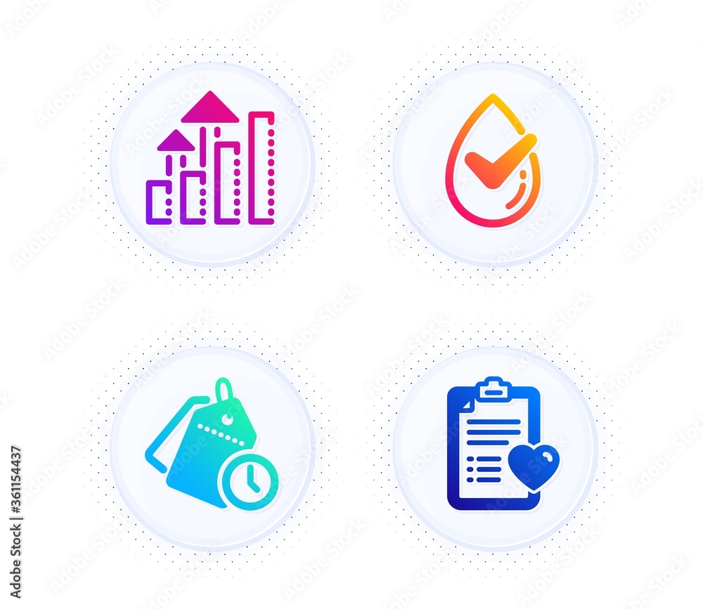 Vetor de Time management, Analysis graph and Dermatologically tested ...