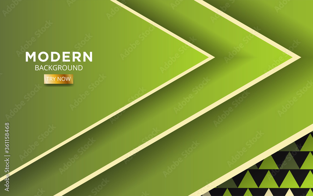 luxury premium green abstract overlay layers background. Realistic ...