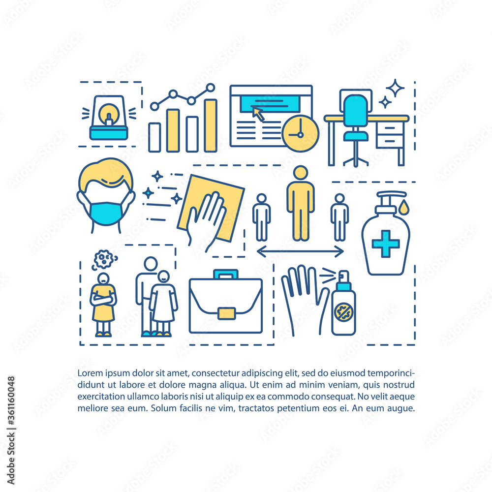 Public safety rules concept icon with text. PPT page vector template ...