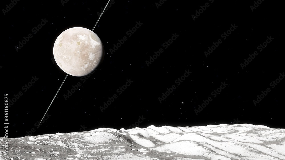 Beautiful cosmic view of the surface, cosmic view from the planet ...