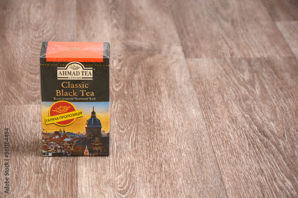 Ahmad Tea. Box of English Classic Black Ahmad Tea. This brand opened ...