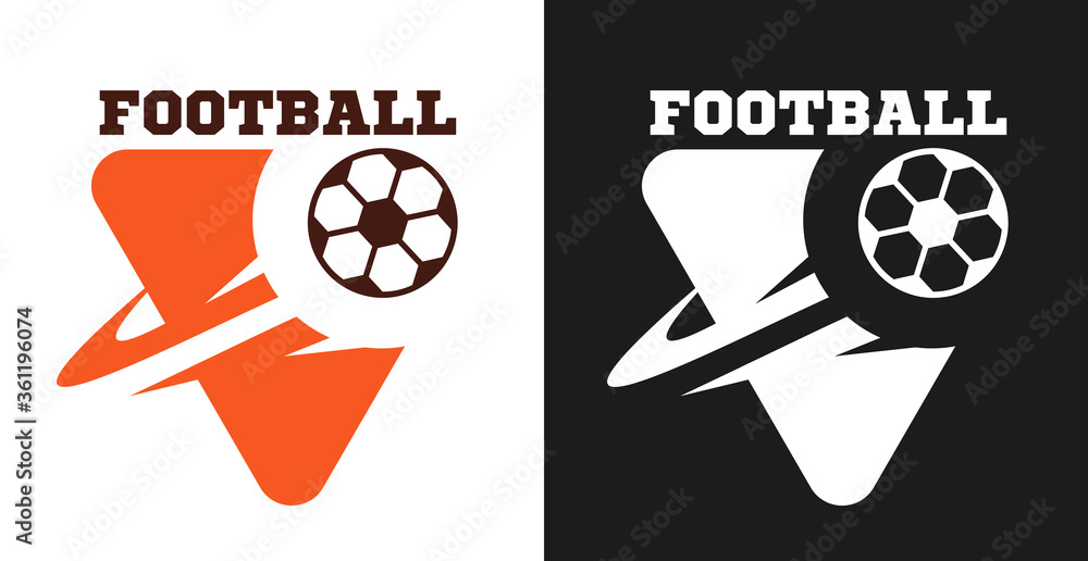 Logo, badge or label for football sport. Design templates emblem for ...