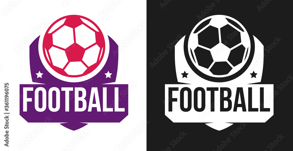 Logo, badge or label for football sport. Design templates emblem for ...