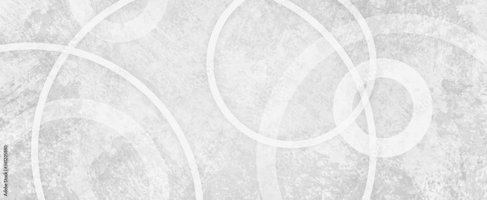 White abstract background with texture and circle shapes in modern art ...