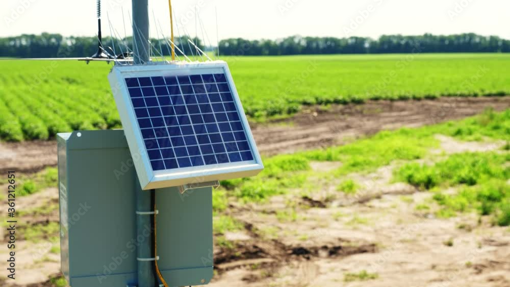 close-up of meteorological instrument. A small weather station on a ...
