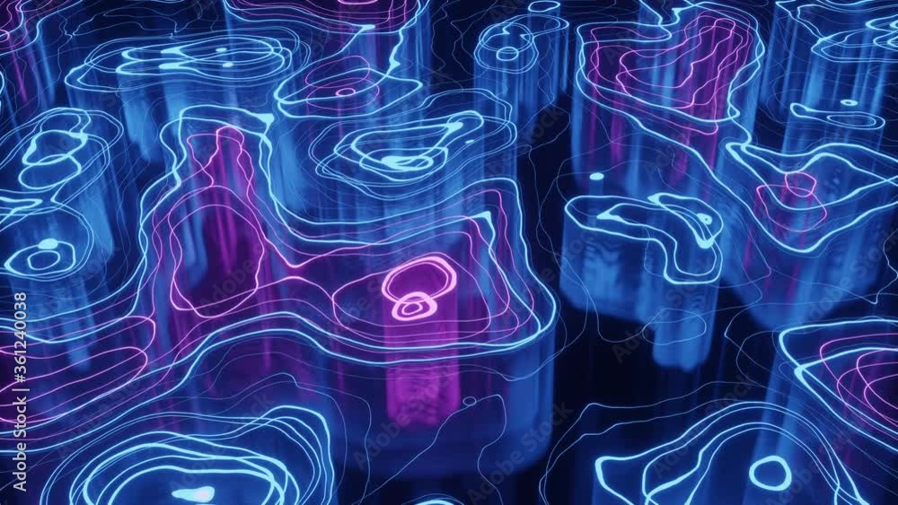 Beautiful neon retro art backdrop. Electric fluid ripple synth waves ...