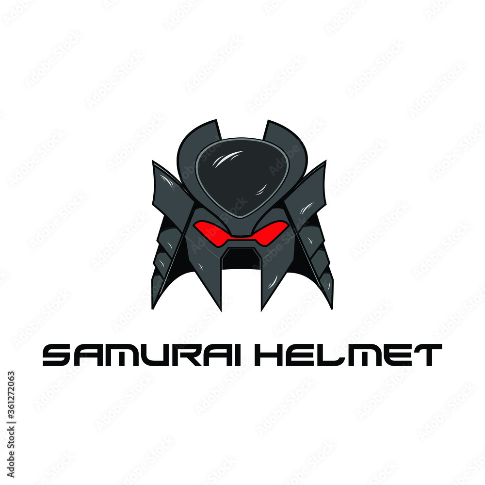 Samurai Helmet Logo Inspiration Stock Vector | Adobe Stock